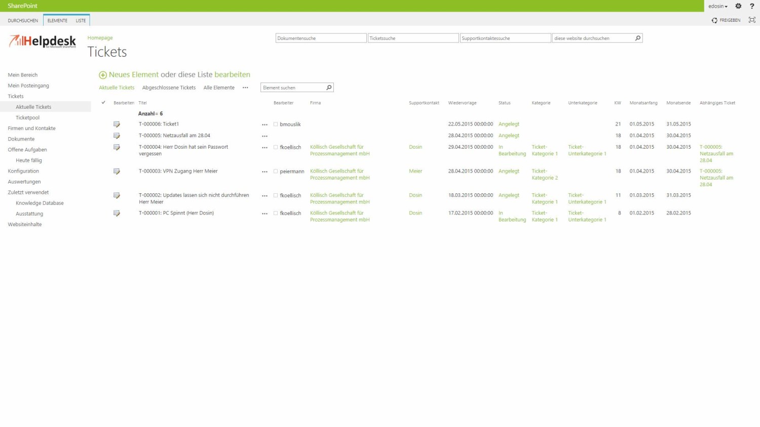 SharePoint Ticketsystem - SharePoint-Template.com